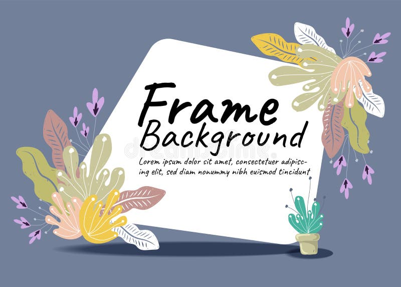 Nature Frame Background Concept Illustration Vector Design 2 Stock ...