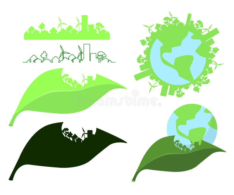 Nature Friendly and Coexist with Nature Stock Vector - Illustration of ...