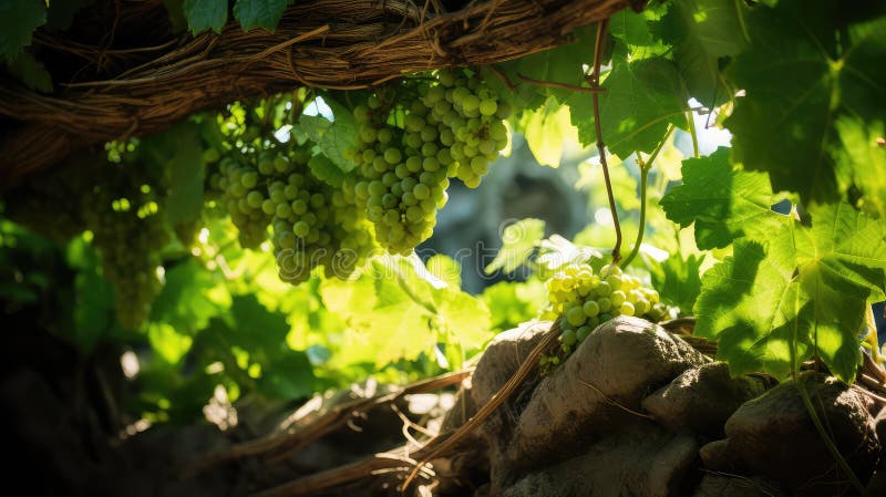 Nature Grapevine Grape Background Stock Illustration - Illustration of ...