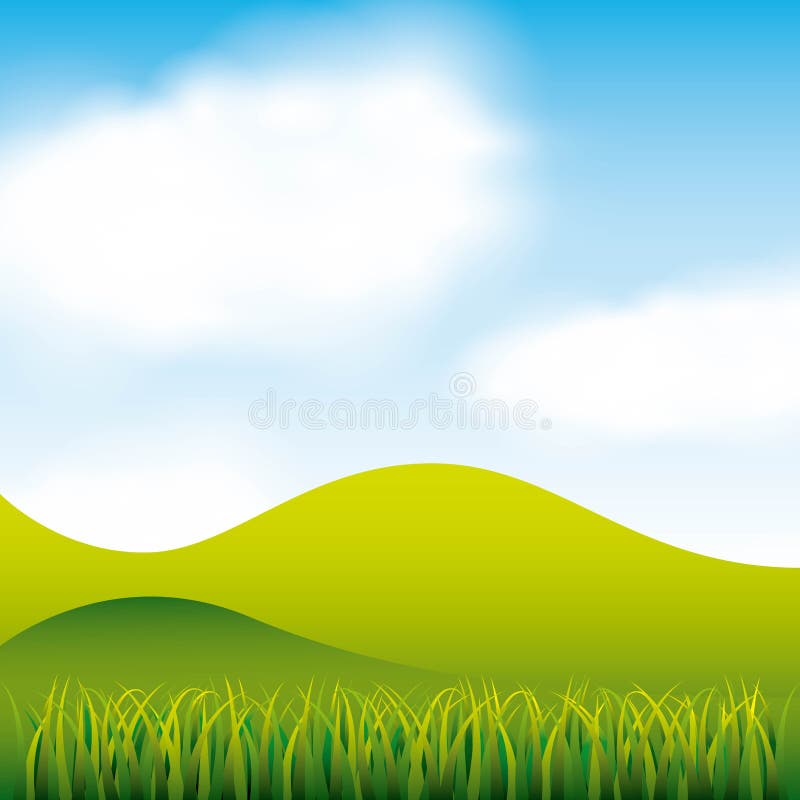 Nature Grass Field Background Stock Vector - Illustration of fresh ...