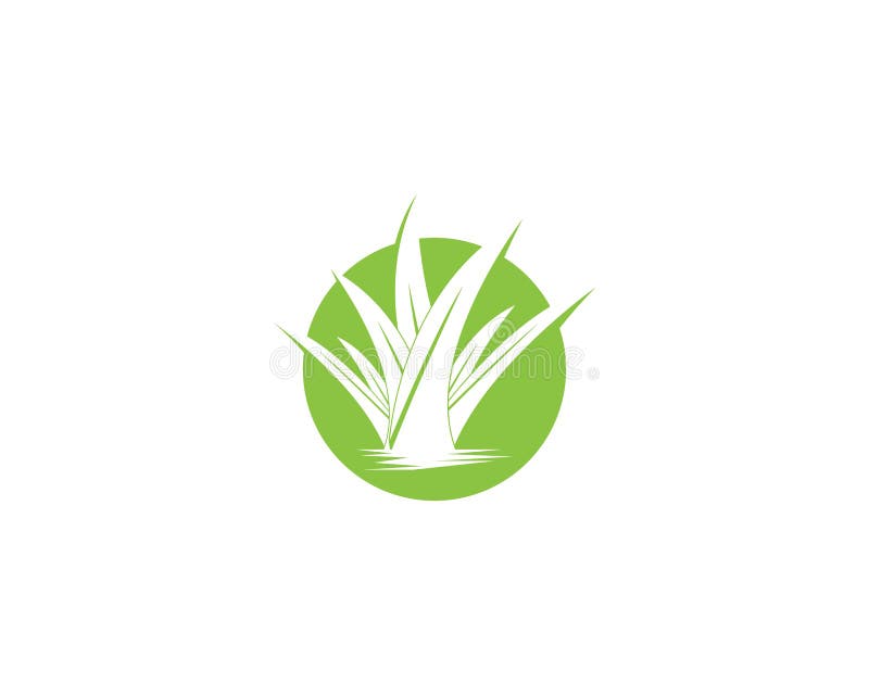 Nature Grass Icon Logo Template Stock Vector - Illustration of grass ...
