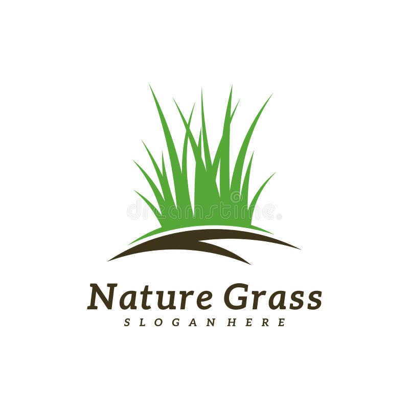 Nature Grass Logo Design Vector, Creative Grass Logo Design Template ...