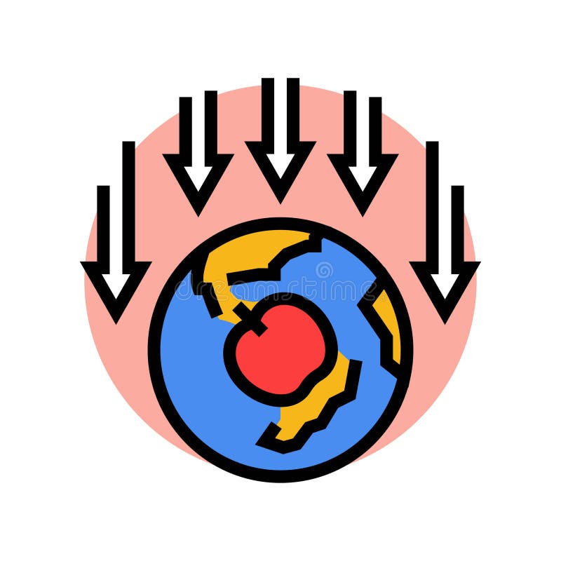 The Nature of Gravity Unsolved Mystery Color Icon Vector Illustration ...