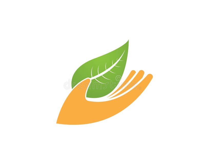 Nature hand logo vector stock vector. Illustration of logo - 128548398