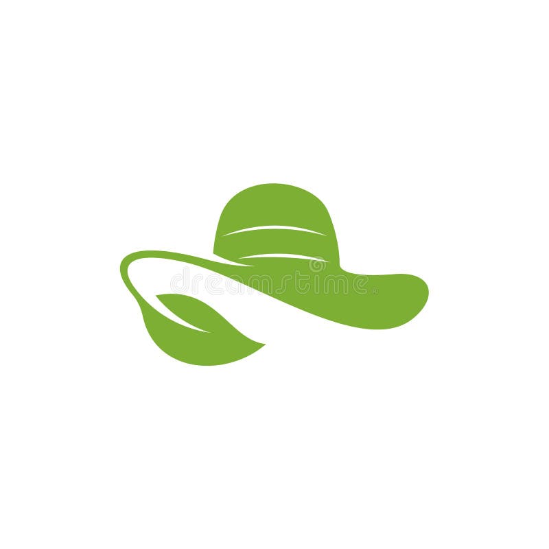 Nature Hat Logo Design Vector Illustration, Creative Hat Logo Design ...