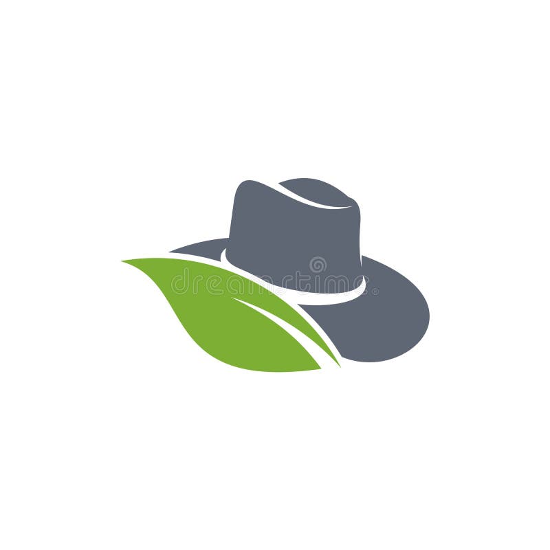 Nature Hat Logo Design Vector Illustration, Creative Hat Logo Design ...