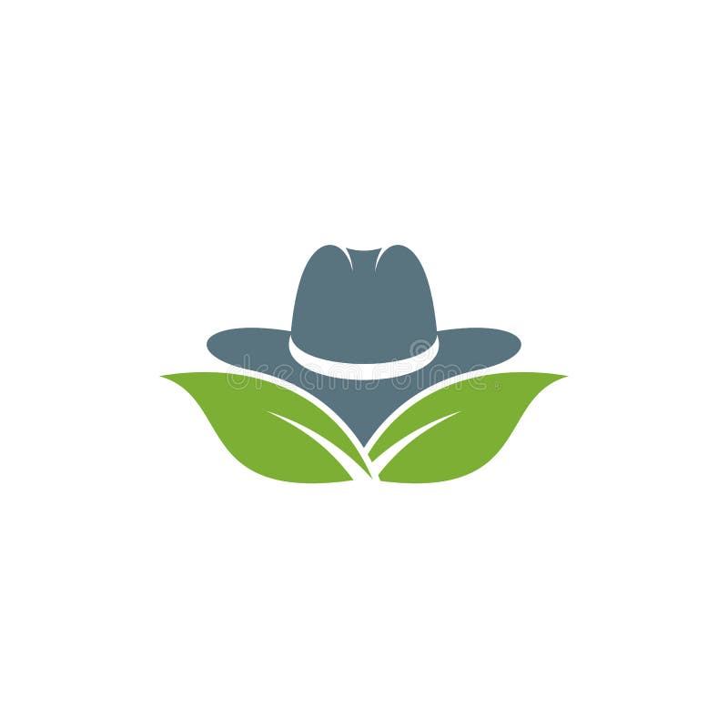 Nature Hat Logo Design Vector Illustration, Creative Hat Logo Design ...