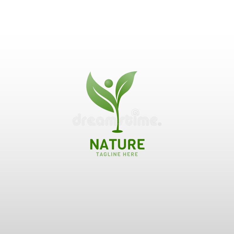 Nature Health Logo Design Vector Template Stock Vector - Illustration ...