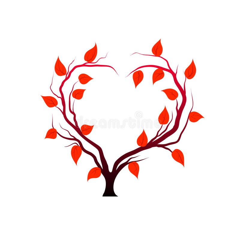 Nature heart stock illustration. Illustration of pattern - 12351764