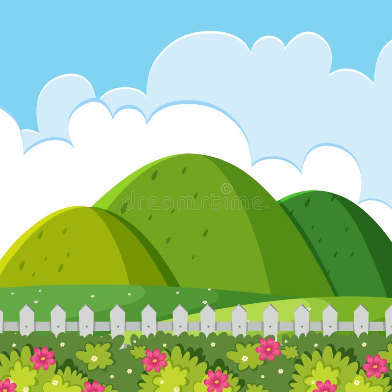 Landscape With Hills Clip Art