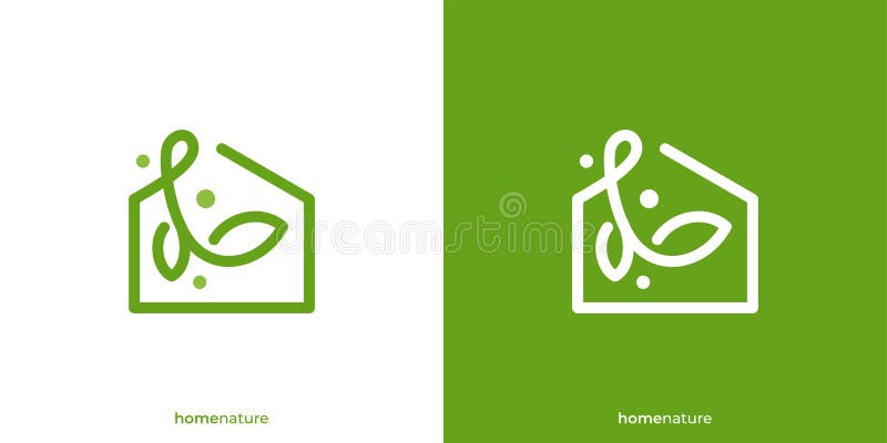 Simple Nature Home Logo Design Template. Stock Illustration ...