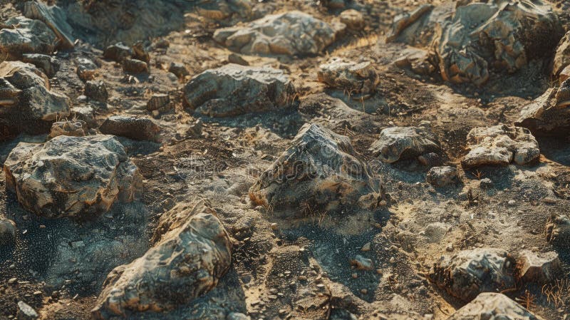 Nature with a Hyper-realistic Depiction of Dirt and Rocks, Their ...