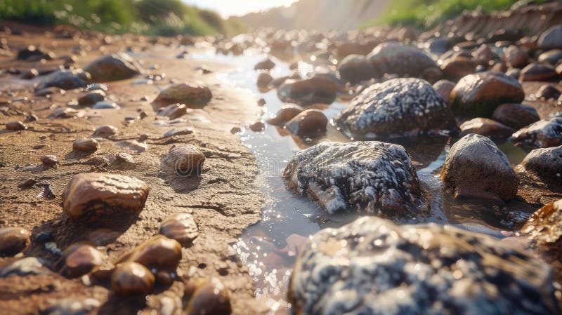 Nature with a Hyper-realistic Depiction of Dirt and Rocks, Their ...