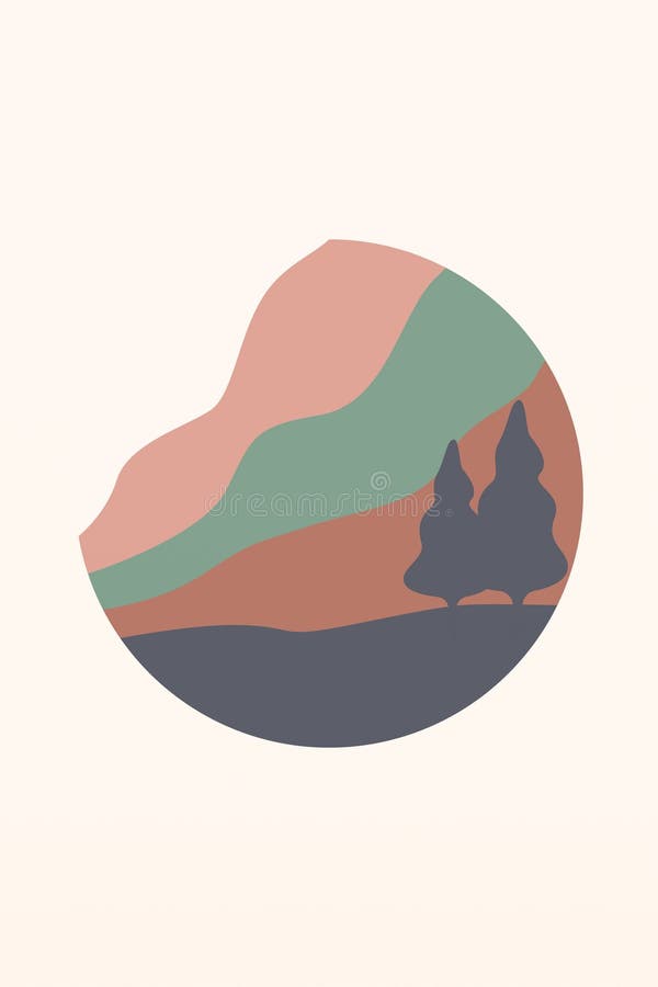 Minimalist Nature Boho Wall Decor Stock Vector Illustration Of Design