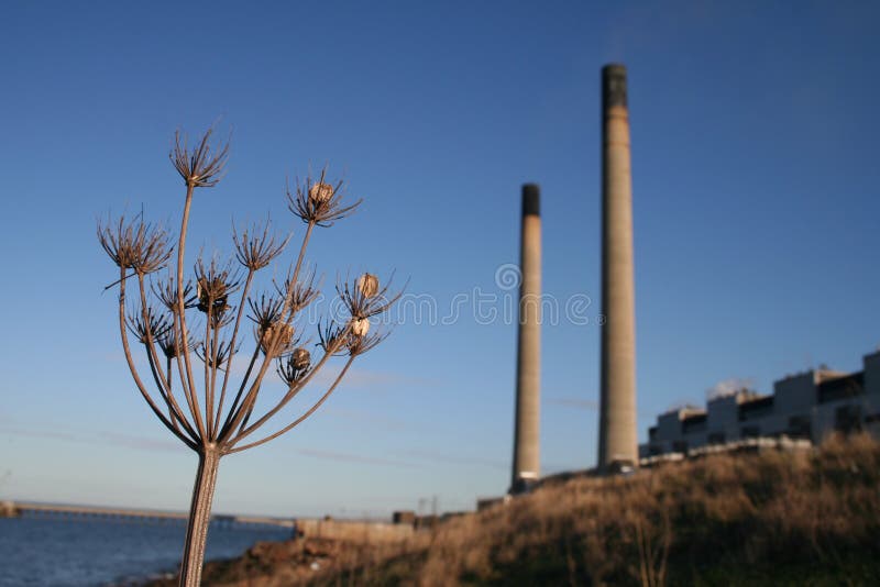 Nature vs. industry stock image. Image of green, heavy - 10720447