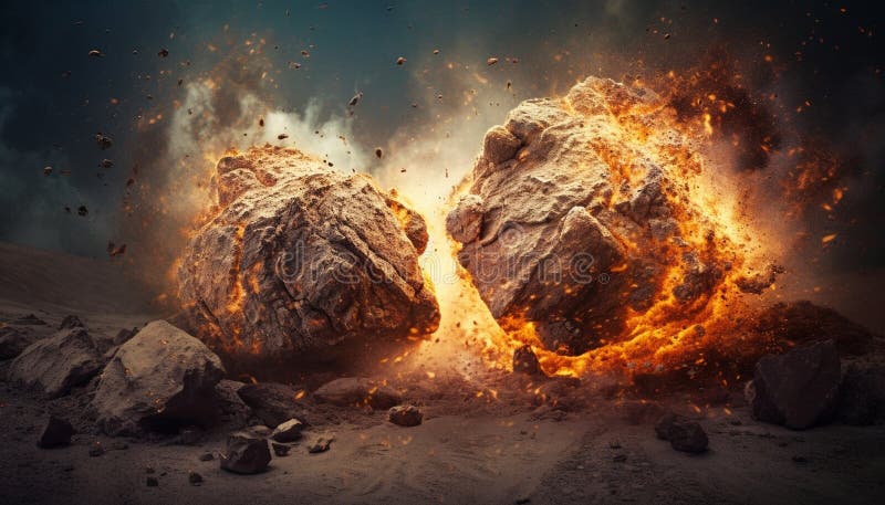 Nature Inferno Burning Landscape, Exploding Flames, and Polluted ...