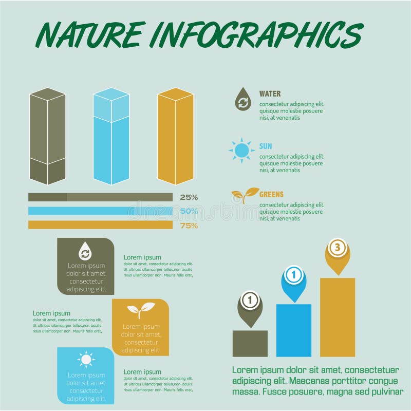 Nature Infographics. Vector Illustration Decorative Design Stock Vector ...