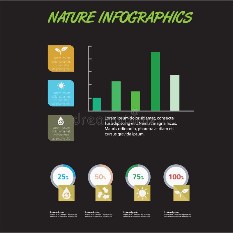 Nature Infographics. Vector Illustration Decorative Design Stock Vector ...