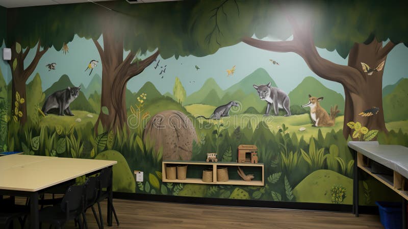 Nature Inspired Classroom Mural Stock Illustrations – 4 Nature Inspired ...
