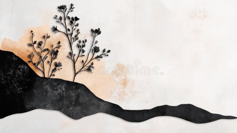 Nature-inspired Collage, Hand-drawn Botanical Elements Mixed with ...