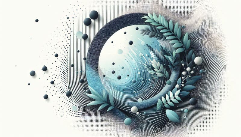 Nature-Inspired 3D Halftone Abstract with Edge-Focused Macro View ...