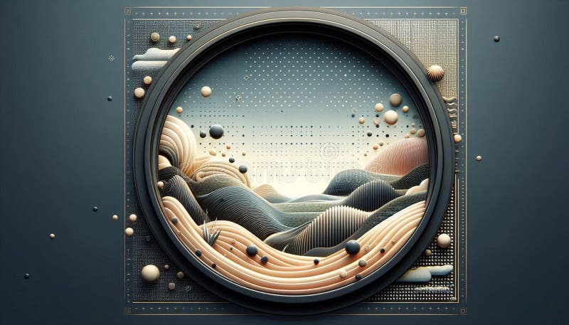 Nature-Inspired 3D Halftone Abstract with Edge-Focused Macro View ...