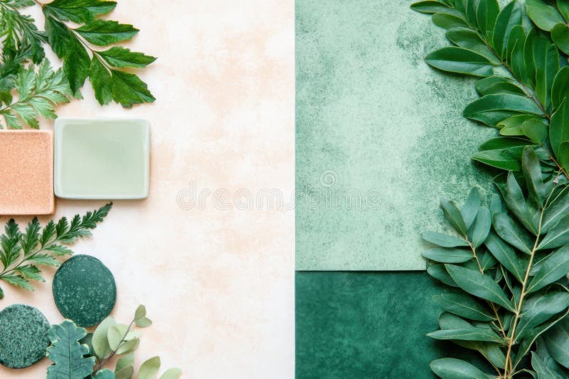 Nature-inspired Design Board Showcasing Hand-painted Textures ...