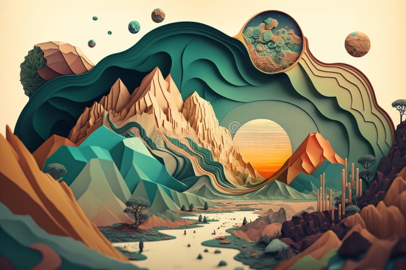 Nature-Inspired Digital Art - Organic Shapes and Harmonious Colors ...