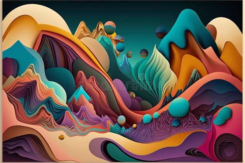 Nature-Inspired Digital Art - Organic Shapes and Harmonious Colors ...