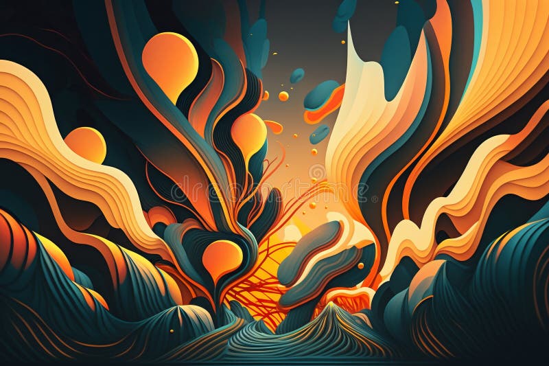 Nature-Inspired Digital Art - Organic Shapes and Harmonious Colors ...