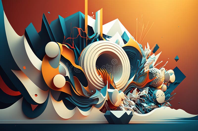 Nature-Inspired Digital Art - Organic Shapes and Harmonious Colors ...