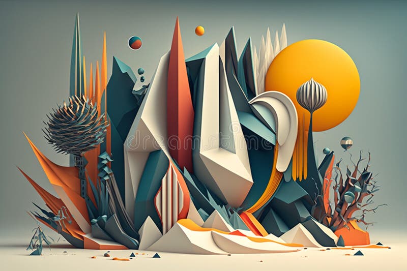 Nature-Inspired Digital Art - Organic Shapes and Harmonious Colors ...