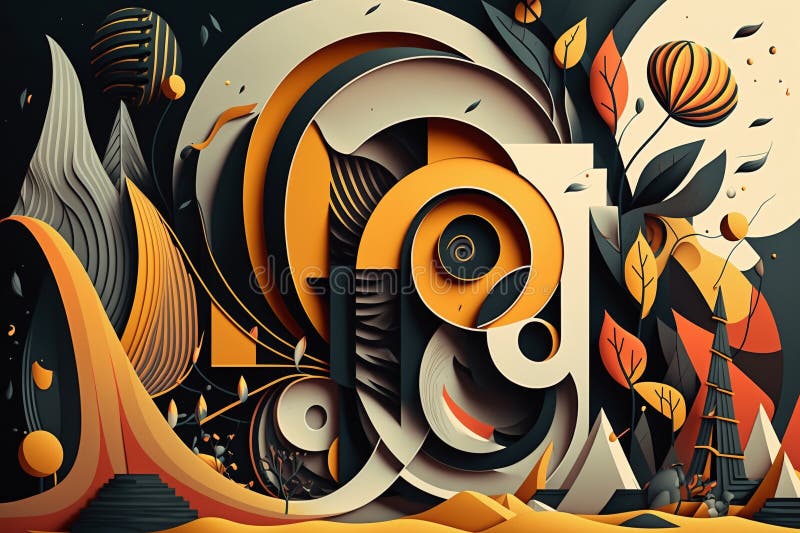 Nature-Inspired Digital Art - Organic Shapes and Harmonious Colors ...