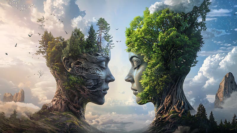 Nature-inspired Faces Merging with Trees and Landscapes an Exploration ...