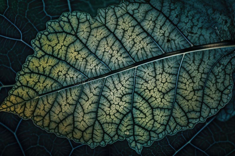 Nature-inspired Fractal Pattern on Leaf Stock Illustration ...