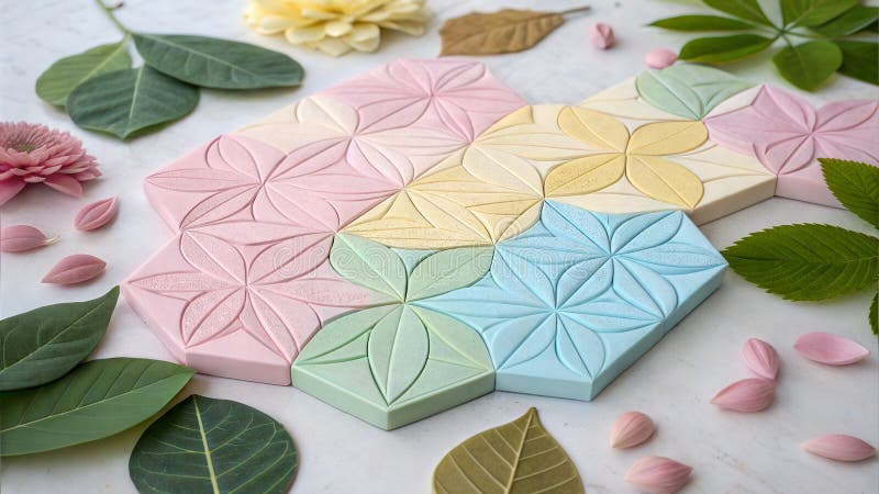 Nature-Inspired Geometric Art Stock Image - Image of shapes, abstract ...