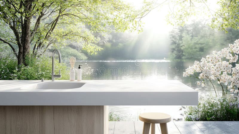 Nature-inspired Kitchen: Elegant Space Seamlessly Blending Modern ...