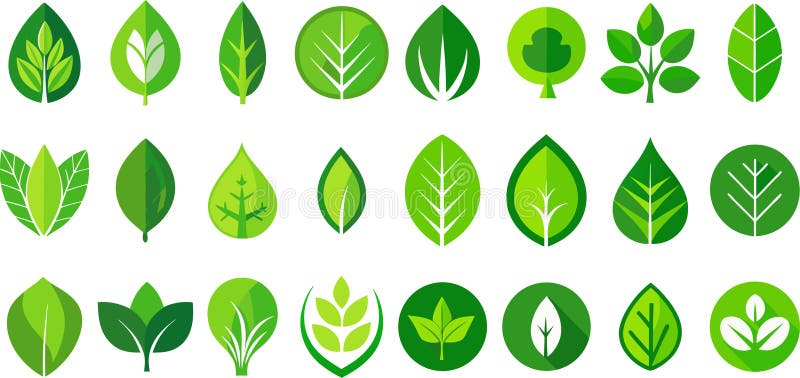 Nature Inspired Leaf Elements for Modern UI and UX Design Stock Vector ...