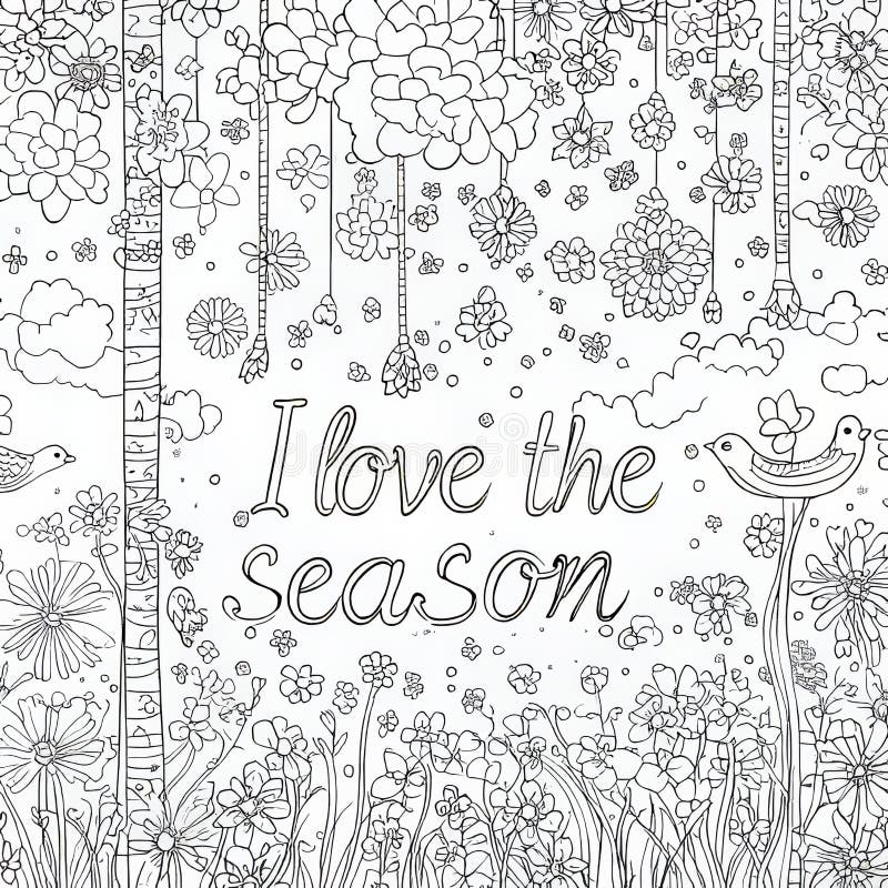 Nature-inspired Spring Symbols and Objects Hand Drawn in a Modern Style ...