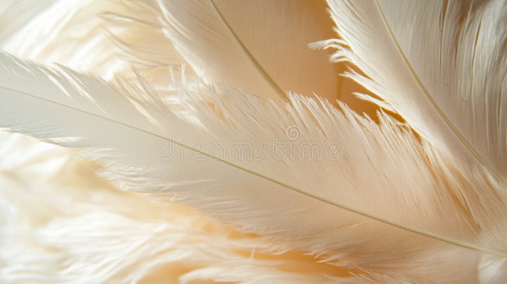 Nature-Inspired Texture Macro Feather Motif in Soft Stock Image - Image ...