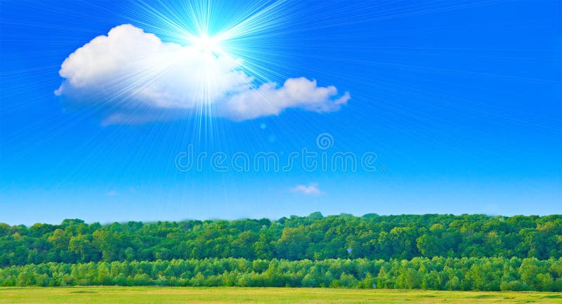 Nature in june stock photo. Image of blue, weather, spring - 9712454