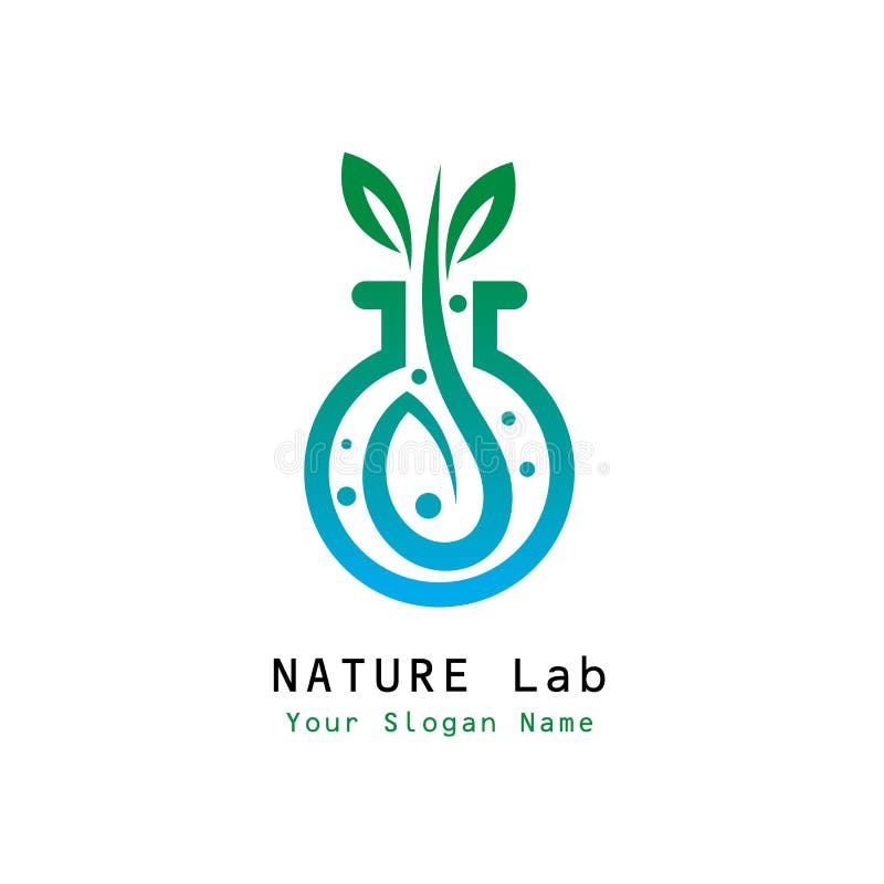 Nature Lab Logo Design Concept Vector. Creative Lab with Leaf Logo ...