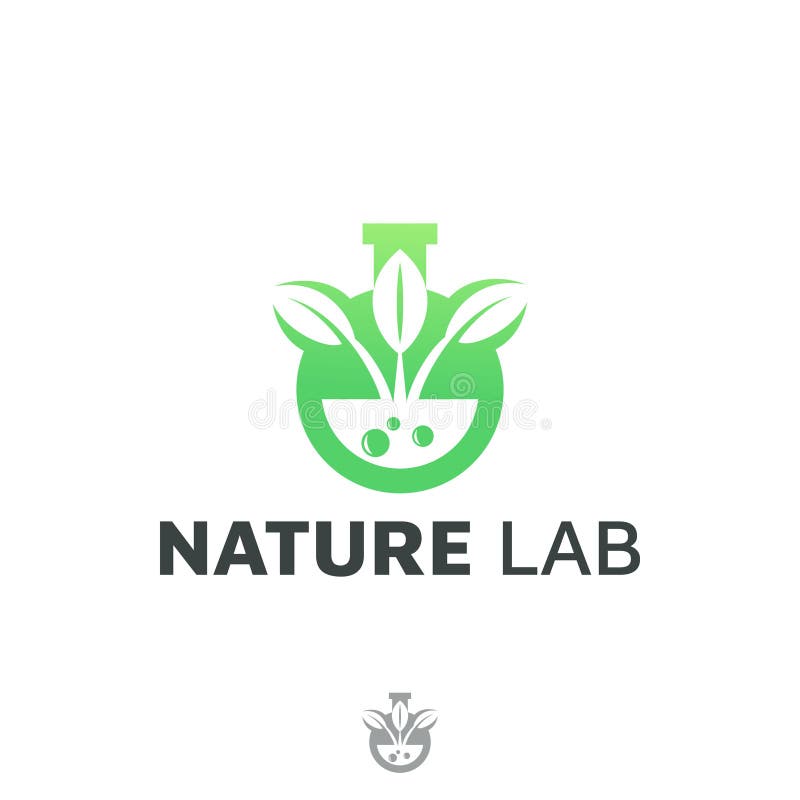 Nature Lab Logo Design Template Stock Vector - Illustration of icon ...