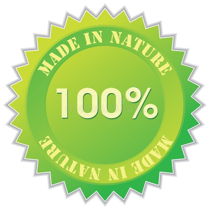 Nature Label on a Floral Background Stock Illustration - Illustration ...