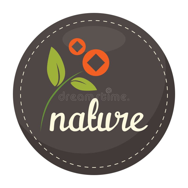 Nature Label. Vector Illustration Decorative Design Stock Illustration ...