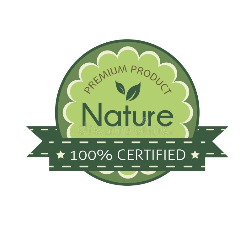 Nature Label. Vector Illustration Decorative Design Stock Illustration ...