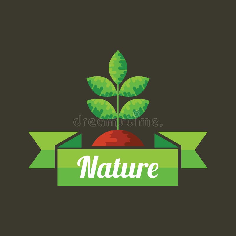 Nature Label. Vector Illustration Decorative Design Stock Vector ...