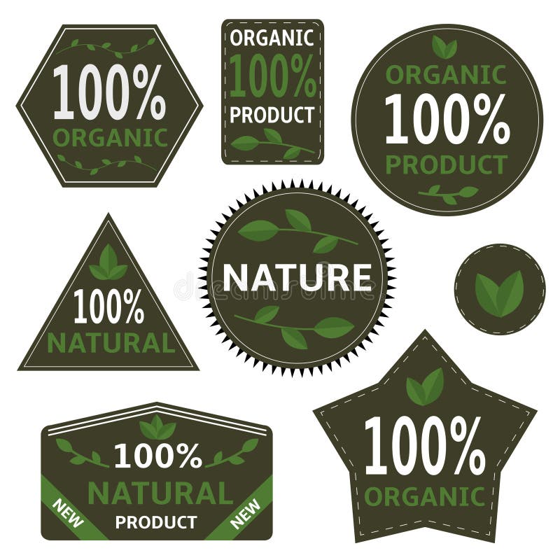 Nature labels stock vector. Illustration of product, plant - 50398471