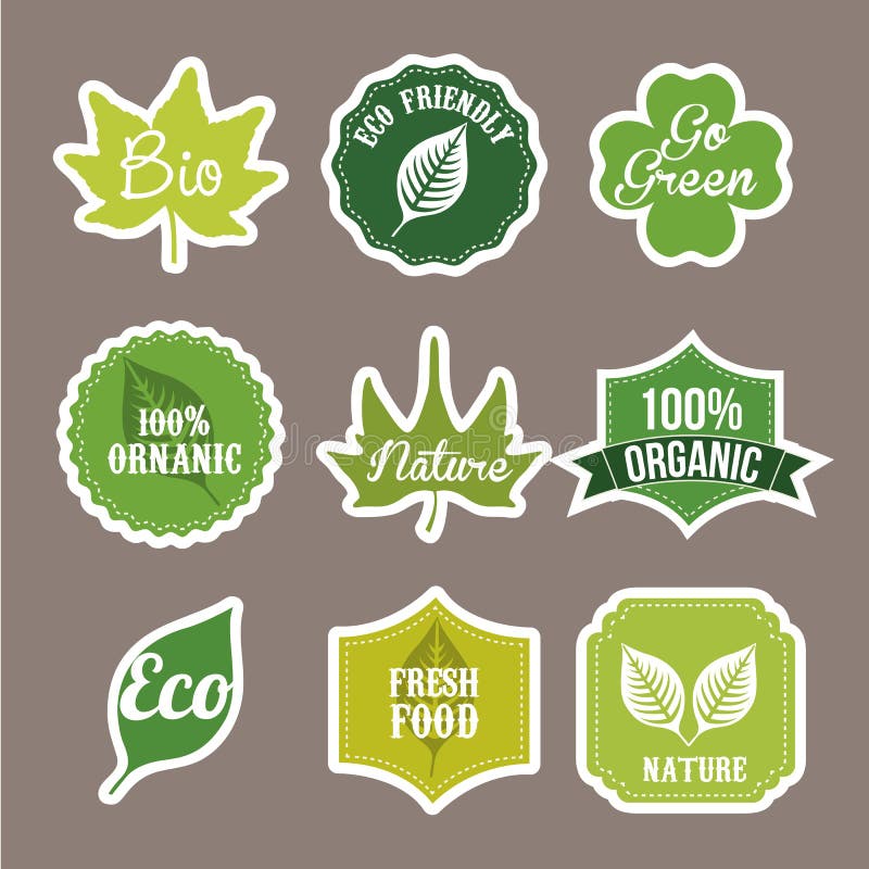 Nature labels stock vector. Illustration of paper, circle - 10369941