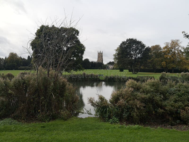 Nature Lake Church Beautiful Scenery Stock Image - Image of scenery ...
